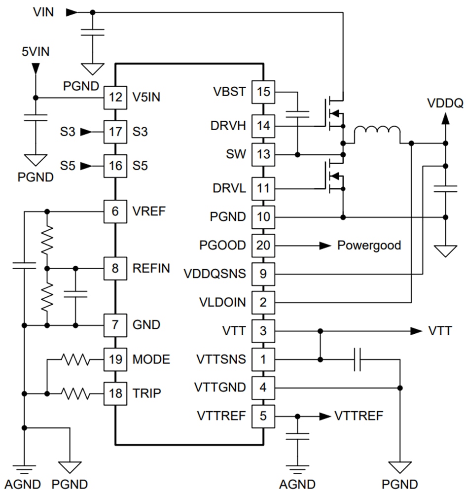 TPS51916 Synchronous Buck Controller - TI | Mouser