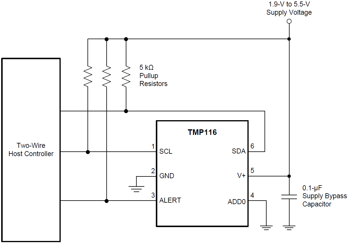TMP116/TMP116N Digitale Temperatursensoren - TI | Mouser