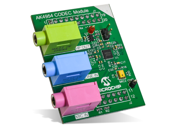 AK4954 PIC32 Audio-Codec-Tochterkarte - Microchip Technology | Mouser