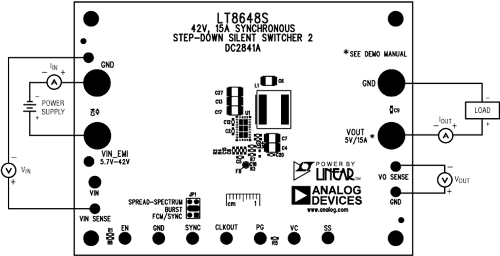 Evaluierungsboard für LT8648S Silent Switcher 2 - ADI | Mouser