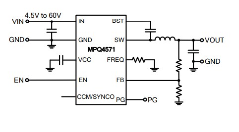 MPQ4571 Synchronous Step-Down Converters - MPS | Mouser