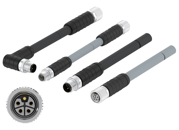 M12-PROFINET-Leistungs-Kabelsätze mit L-Kodierung - TE | Mouser