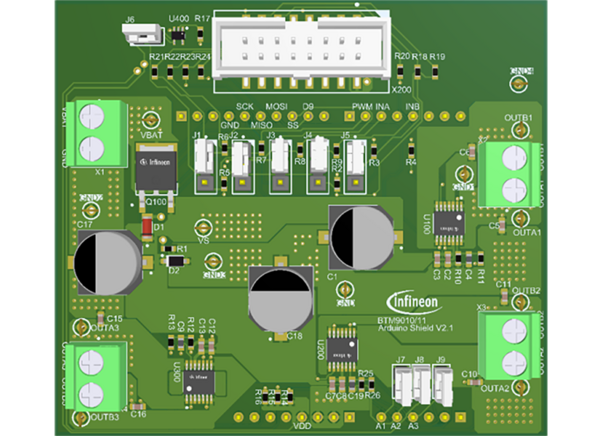 KIT_BTM9020/21 MOTIX™ BTM90xEP Arduino Shield - Infineon Technologies | Mouser