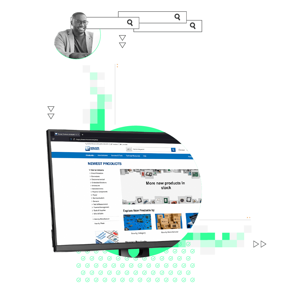 Infografik „Mouser in Zahlen“ – Mouser